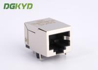 China 21.3mm 1X1 Single Port Shielded RJ45 Modular Jack - 8 Positions, 125V AC, RoHS Compliant for sale