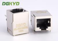 China 21.3mm 1X1 Single Port Shielded RJ45 Modular Jack - 8 Positions, 125V AC, RoHS Compliant for sale