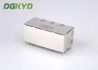 China Custom 2X4 Dual Deck RJ45 8-Port Network Connector 28.5mm with 7.7KG Retention Strength for sale
