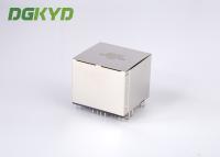 China OEM / ODM Shield 2X2 Dual Deck 4 Port RJ45 Modular Jack Without Transfomer for sale