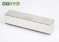 China Shield 2x8 Port Stacked RJ45 Connector Combo - Dual Deck 16 Ports Ethernet Socket with Gold Plating for sale