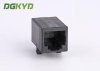 China RJ12 6P6C Modular Phone Connector - Single Port, Side Entry PCB Mount, -40 to +85℃ Temperature Range for sale