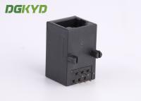 China RJ12 6P6C Modular Phone Connector - Single Port, Side Entry PCB Mount, -40 to +85℃ Temperature Range for sale