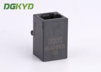 China RJ12 6P6C Modular Phone Connector - Single Port, Side Entry PCB Mount, -40 to +85℃ Temperature Range for sale
