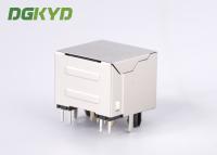 China Right Angle Single Port RJ45 Shielded Connector with LED - 15.75mm Length, 600+ Mating Cycles, -40℃ to +85℃ Operating Range for sale