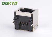 China 1x1 Right Angle 8p8c RJ45 Shielded Connector without Transformer - 15.75mm Length, -40℃ to +85℃ Operating Range for sale