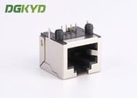 China 1x1 Right Angle 8p8c RJ45 Shielded Connector without Transformer - 15.75mm Length, -40℃ to +85℃ Operating Range for sale