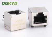 China 1x1 Right Angle 8p8c RJ45 Shielded Connector without Transformer - 15.75mm Length, -40℃ to +85℃ Operating Range for sale