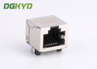 China 1x1 Right Angle 8p8c RJ45 Shielded Connector without Transformer - 15.75mm Length, -40℃ to +85℃ Operating Range for sale