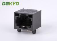 China 1x1 90 Degree Right Angle Tab Up RJ45 Socket Ethernet Connector Without Transformer 15.75mm 8-Port for sale