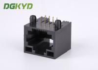 China 1x1 90 Degree Right Angle Tab Up RJ45 Socket Ethernet Connector Without Transformer 15.75mm 8-Port for sale