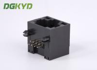 China 1x1 90 Degree Right Angle Tab Up RJ45 Socket Ethernet Connector Without Transformer 15.75mm 8-Port for sale