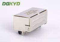China Shield Tab Up 2 Port RJ45 PCB Connector Without Transformer for Surveillance Cameras - 8 Position 260℃ Solder Rating for sale