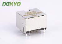 China Ultra Low 11.5mm Height Shielded RJ45 Ethernet Jack Connector with Y/G LEDs for sale