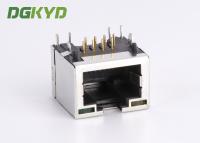 China Ultra Low 11.5mm Height Shielded RJ45 Ethernet Jack Connector with Y/G LEDs for sale
