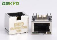 China Ultra Low 11.5mm Height Shielded RJ45 Ethernet Jack Connector with Y/G LEDs for sale