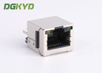 China 180° Top Entry Shield Rj45 Lan Jack With Panel Stops For Internet TV Box for sale