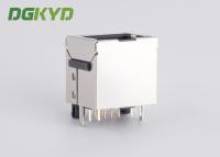 China 180° Top Entry Shield Rj45 Lan Jack With Panel Stops For Internet TV Box for sale