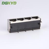 China 1x4 Multiple Port RJ45 Modular Jack Connector 21.3mm Length 600 Mating Cycles for Network Switch for sale