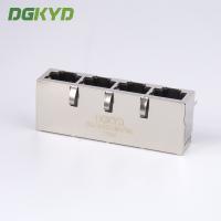 China 1x4 Multiple Port RJ45 Modular Jack Connector 21.3mm Length 600 Mating Cycles for Network Switch for sale