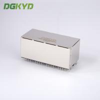 China Shielded 2x4 Multiport RJ45 Ethernet Connector - 8 Ports, Metal Shield, -40°C to +85°C Operating Temperature for sale