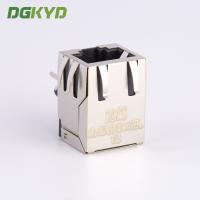 China Single Port Right Angle Shielded RJ45 Connector Without Transformer - 21.3mm Length, 600+ Mating Cycles for sale