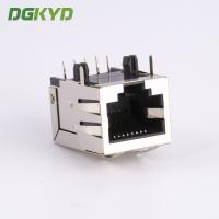 China Single Port Right Angle Shielded RJ45 Connector Without Transformer - 21.3mm Length, 600+ Mating Cycles for sale
