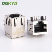 China Single Port Right Angle Shielded RJ45 Connector Without Transformer - 21.3mm Length, 600+ Mating Cycles for sale