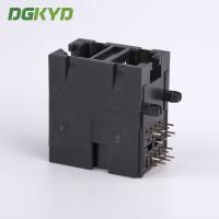 China 10/100BASE 2x1 Stacked RJ45 Dual Port Ethernet Jack -40℃ to +85℃ Operating Temperature for sale