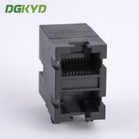 China 10/100BASE 2x1 Stacked RJ45 Dual Port Ethernet Jack -40℃ to +85℃ Operating Temperature for sale