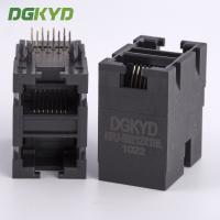 China 10/100BASE 2x1 Stacked RJ45 Dual Port Ethernet Jack -40℃ to +85℃ Operating Temperature for sale