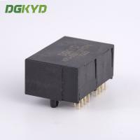 China 21.3mm Side Entry Tap Down 2 Port RJ45 Modular Jack Without Transformer for sale