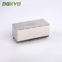 China Shield Dual Deck 2x4 RJ45 Multiple Port Connectors Lan Switch Socket Y/G LED for sale