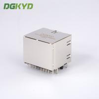 China Shield Dual Deck 2x2 RJ45 Ethernet Connector Quad Ports Network Switch Jack -40°C to +85°C Cat 3/5 for sale
