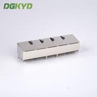 China PCB Mount 1x5 Shield Five Ports RJ45 Connector Multiple Port Lan Modular Jacks for sale
