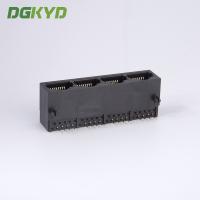 China Unshielded 1x4 Four Ports RJ45 PCB Connector Tab Down Ethernet Switch Sockets for sale