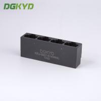 China Unshielded 1x4 Four Ports RJ45 PCB Connector Tab Down Ethernet Switch Sockets for sale