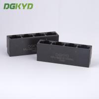 China Unshielded 1x4 Four Ports RJ45 PCB Connector Tab Down Ethernet Switch Sockets for sale