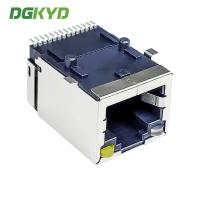 China Surface Mount RJ45 Connector with Gigabit Speed and LCP Housing - 10 Positions, 8 Terminals, 100Ω Impedance for sale
