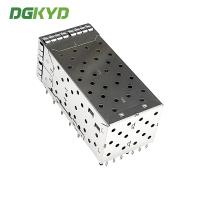China SFP2x2 Fiber Connector with High-Temperature LCP Cage - 265°C Wave Soldering, Multi-Port EMI Shielded Design for sale