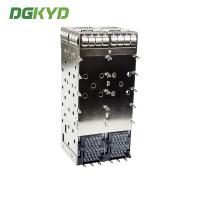 China SFP2x2 Fiber Connector with High-Temperature LCP Cage - 265°C Wave Soldering, Multi-Port EMI Shielded Design for sale