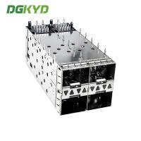 China SFP2x2 Fiber Connector Shell with High-Temperature LCP Cage - 265°C Wave Soldering, -40-85°C Operating Range for sale