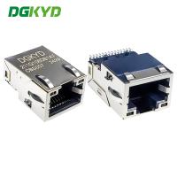 China RJ45 Gigabit Integrated Filter Network Connector SMT LCP Interface 8-Position 1000BASE-T DGKYD211Q106DB1A7CBS057 for sale