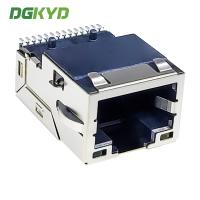 China RJ45 Gigabit Integrated Filter Network Connector SMT LCP Interface 8-Position 1000BASE-T DGKYD211Q106DB1A7CBS057 for sale