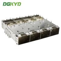 China SFP+ 1x4 Cage with Optical Tube SFP Connector - Multi Port EMI Shielded Fiber Cage for 0-85°C Operation for sale