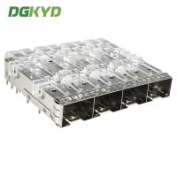 China SFP+ 1x4 Cage with Optical Tube SFP Connector - Multi Port EMI Shielded Fiber Cage for 0-85°C Operation for sale