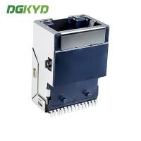 China RJ45 1000/BASE-T Integrated Filtering Network Connector SMT LCP Interface 8-Port 350uH Inductance for sale