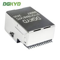 China RJ45 1000/BASE-T Integrated Filtering Network Connector SMT LCP Interface 8-Port 350uH Inductance for sale