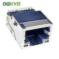 China RJ45 1000/BASE-T Integrated Filtering Network Connector SMT LCP Interface 8-Port 350uH Inductance for sale