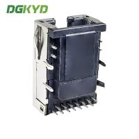 China RJ45 1000/BASE-T Integrated Filtering Network Connector with 30U Gold Plating and 350μH Inductance for sale